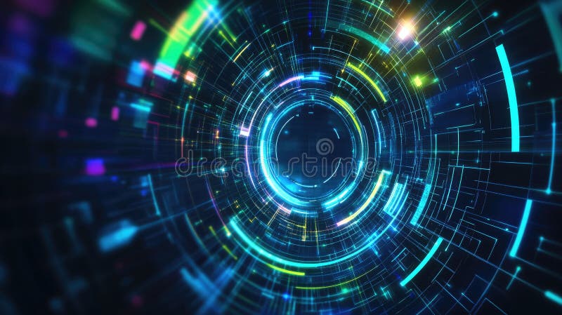 Futuristic Technology and Security Abstract Wallpaper with Geometric ...