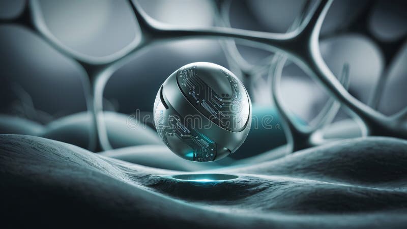 Futuristic Technology Sphere, Nano-circuitry High Quality Image Stock ...