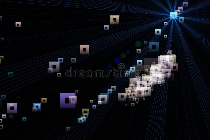 Futuristic Technology Square Design Illustration with Lights Stock ...