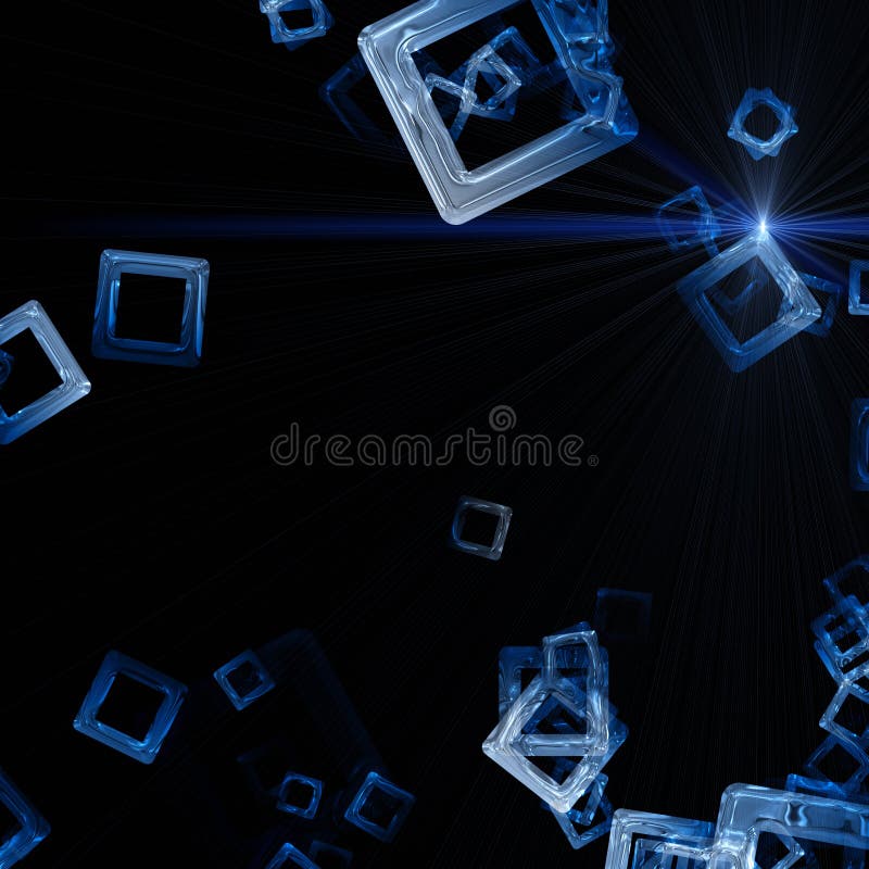 Futuristic Technology Square Design Illustration with Lights Stock ...