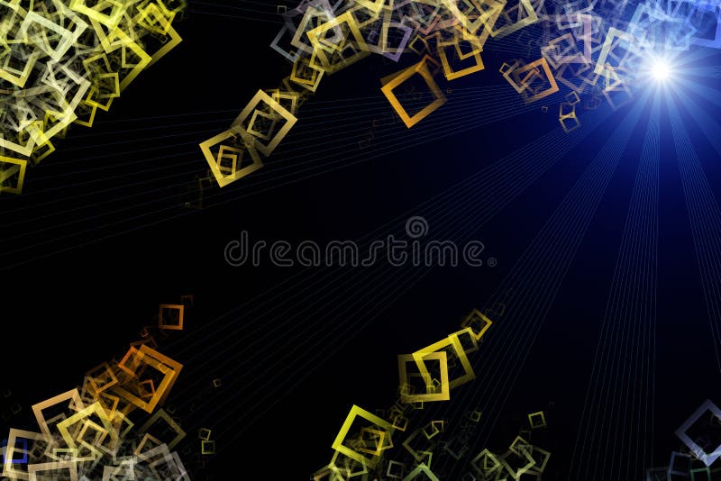 Futuristic Technology Square Design Illustration with Lights Stock ...