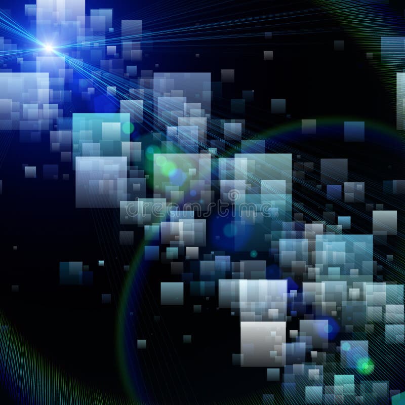 Futuristic Technology Square Design Stock Illustration - Illustration ...