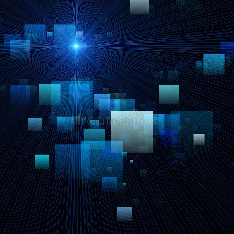 Futuristic Technology Square Design Illustration with Lights Stock ...