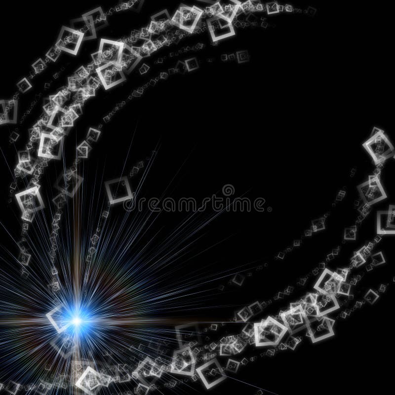 Futuristic Technology Square Design Illustration with Lights Stock ...