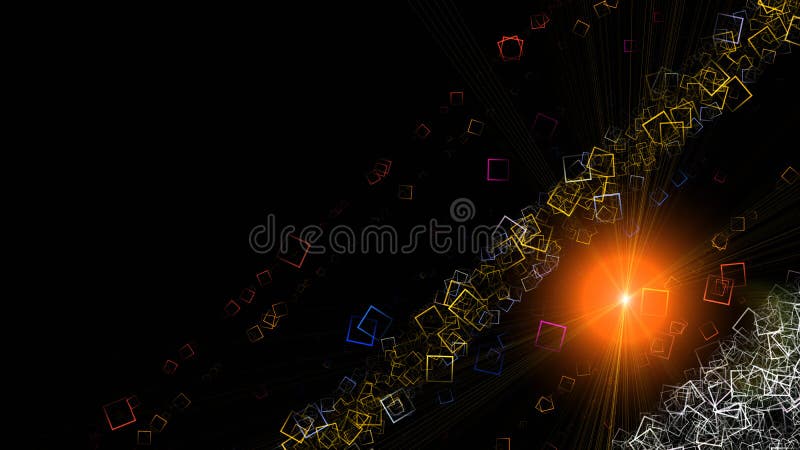 Futuristic Technology Square Design Illustration with Lights Stock ...