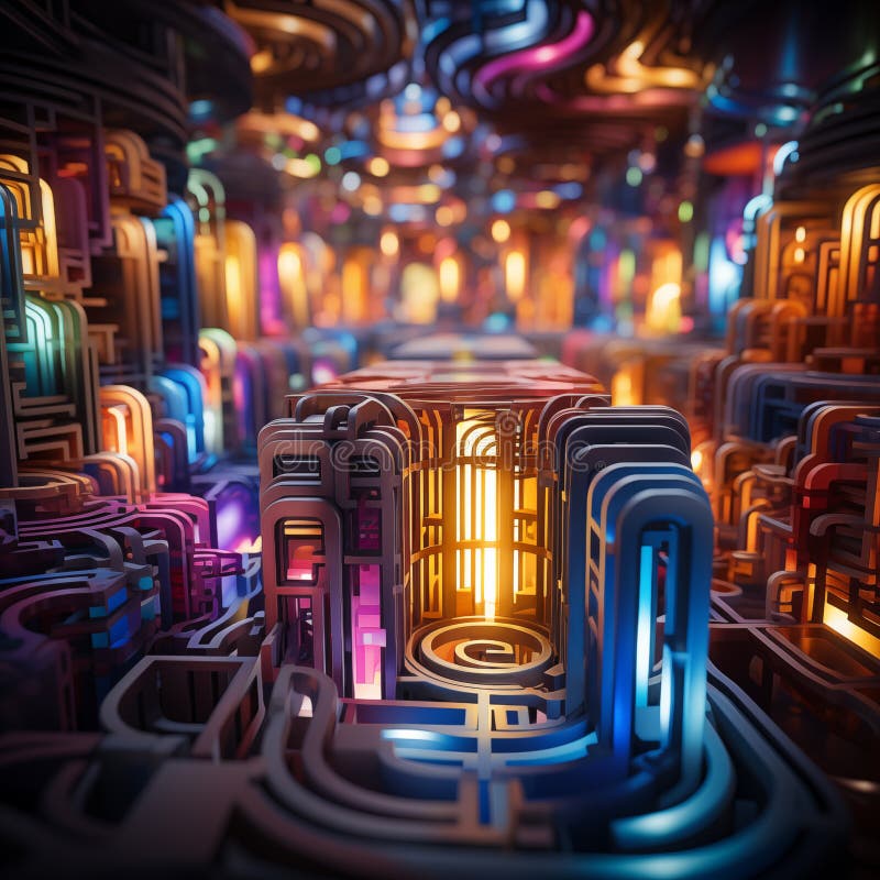 Futuristic Technology Style Background. 3d Rendering, 3d Illustration ...