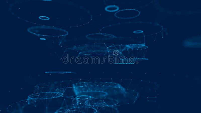 Futuristic Technology Style. Sphere Particles. Plexus Effect Stock ...