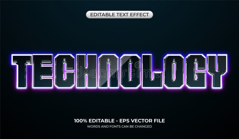 Futuristic Gradient Cosmos Text Effect. Realistic Steel Font Effect ...