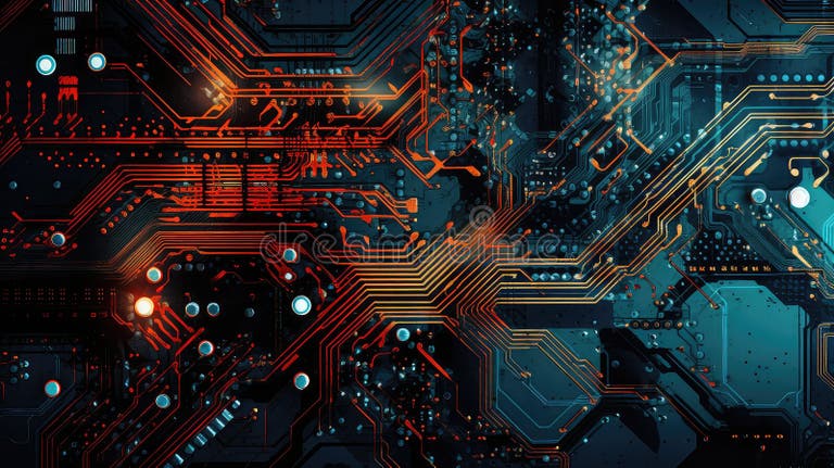 Futuristic Technology Texture Background Stock Illustration ...