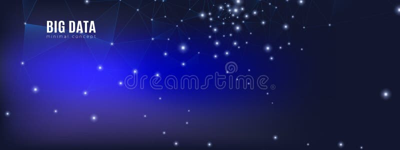 Futuristic Technology Texture. Big Data Center. Light Triangles Poster ...