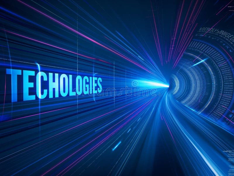 Futuristic Technology Tunnel Stock Photo - Image of speed, cyber: 321356830