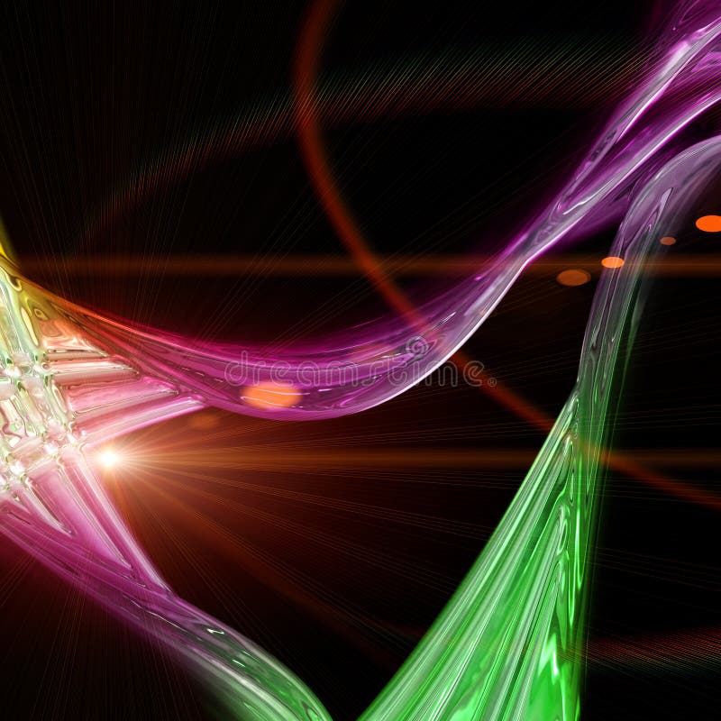 Futuristic Technology Wave Design with Lights Stock Illustration ...