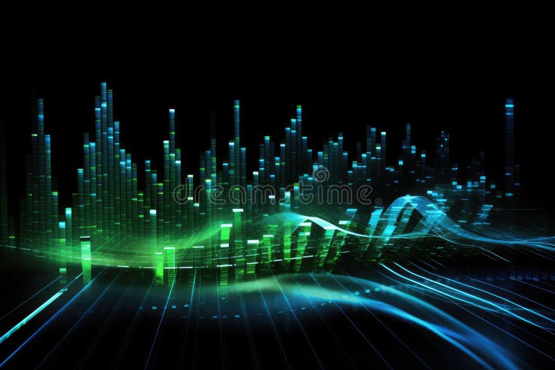 Futuristic Sound Board with Neon Lights, High-Tech Audio Control, HUD ...