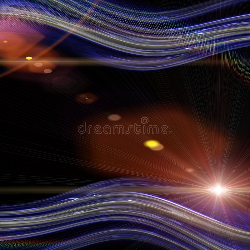 Futuristic Technology Wave Design with Lights Stock Illustration ...