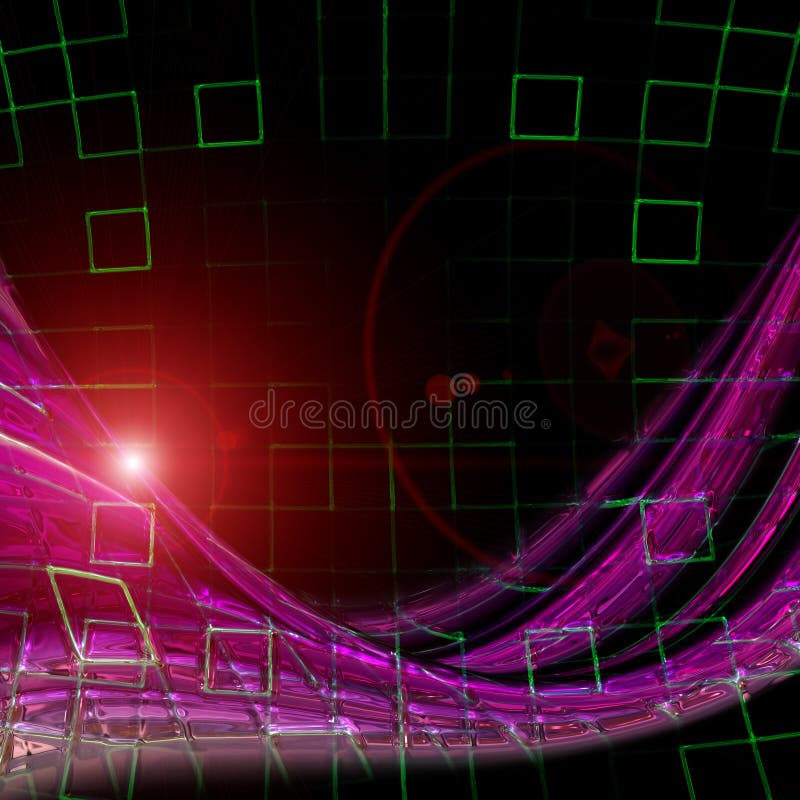 Futuristic Technology Wave Design with Lights Stock Illustration ...
