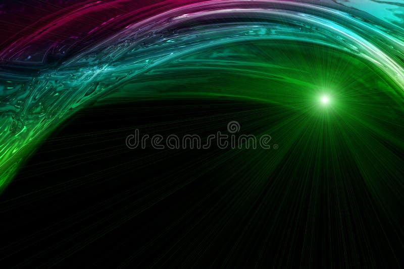 Futuristic Technology Wave Design with Lights Stock Illustration ...