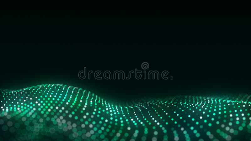 Futuristic Technology Wave. Digital Cyberspace. Abstract Wave with ...