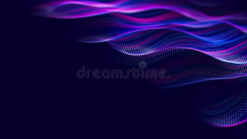 Futuristic Technology Wave Motion with Shallow DOF. Digital Cyberspace ...