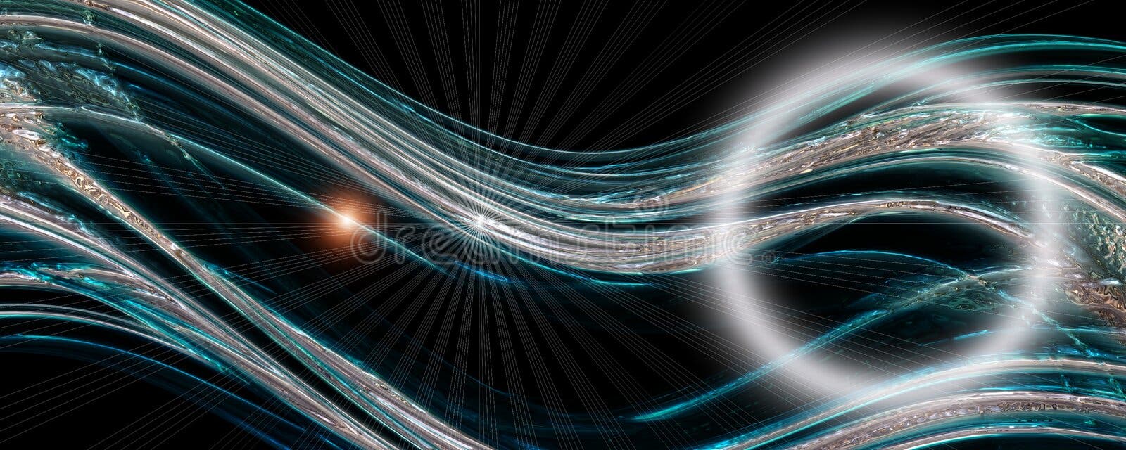 Futuristic Technology Wave Design with Lights Stock Illustration ...