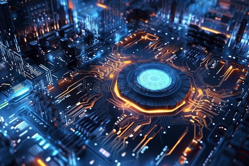 Futuristic Techscape Stock Illustrations – 361 Futuristic Techscape ...