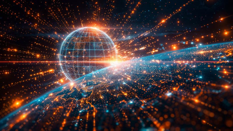 Futuristic Telecom Satellite with Holographic Data for Global Internet and Gps Connectivity ...