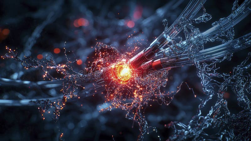 Futuristic Telecommunication System Digital Realm Visual Art Cyber ...