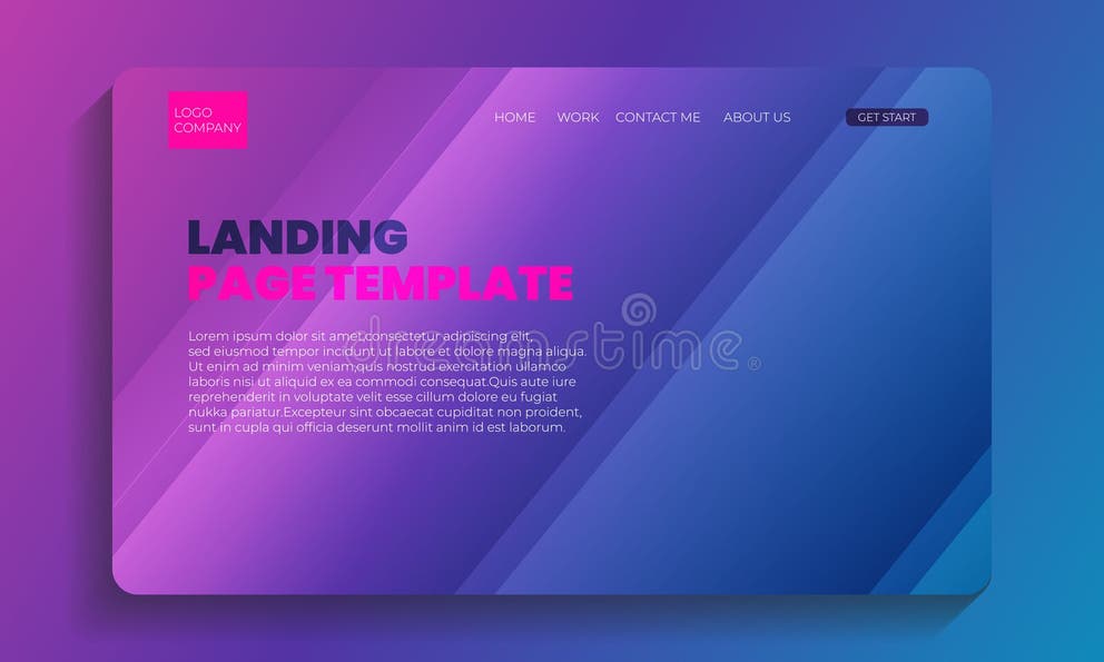 Illustration Template Vector Header Diagonal Elements Stock Vector ...