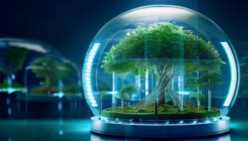 A Futuristic Terrarium with Robotic Trees, Simulating Natural Water ...