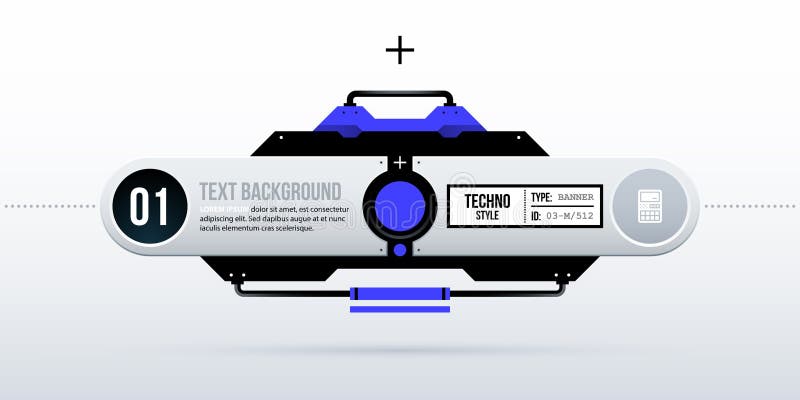 Futuristic Text Background in Clean Hi-tech/techno Style Stock Vector ...