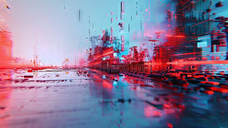 Futuristic Texture Resembling AI-enhanced Digital Glitches and ...