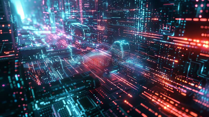 Futuristic Texture Resembling AI-generated Virtual Reality Environments ...