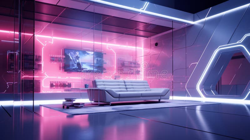 Futuristic Theme Design for Modern Aesthetics Stock Illustration ...