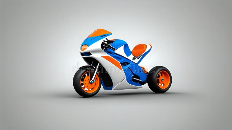 Futuristic Three-Wheeled Motorcycle Design Stock Image - Image of ...