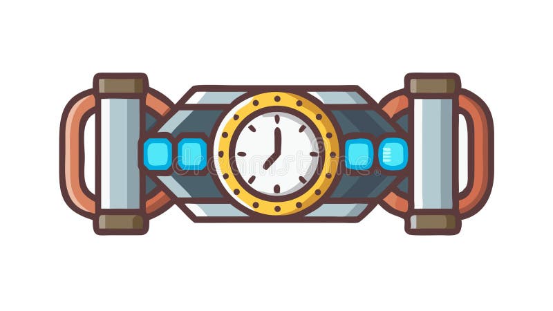 Futuristic Time Device Advanced Technology Display, Vector Design ...