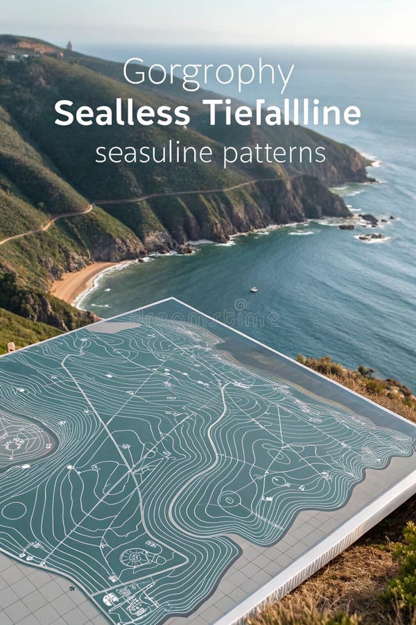 Topography Map Seamless Design Stock Illustration - Illustration of ...