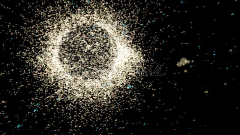 Futuristic Total Solar Eclipse. the Moon Mostly Obscures the Visible ...