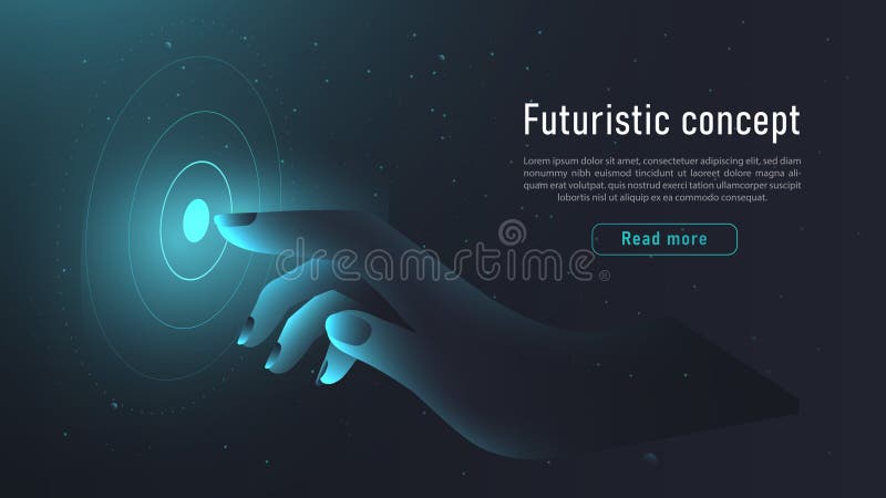 Futuristic touch concept stock vector. Illustration of virtual - 276457535