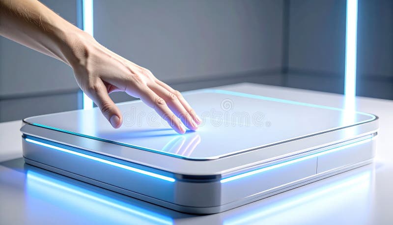 Futuristic Touch Interface Transforms Interaction in Stock Image ...