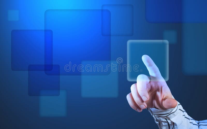 Futuristic Touch Screen Display Stock Photo - Image of abstract, device ...