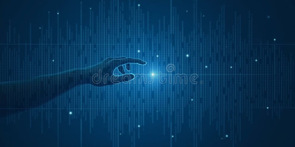 Futuristic Touch Screen Interface - Hand Pointer Interactive Technology ...