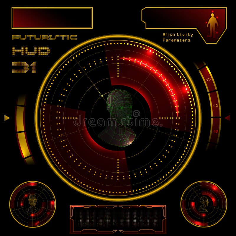 Futuristic Touch Screen User Interface HUD Stock Illustration ...