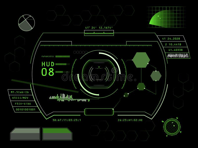 Futuristic Touch Screen User Interface HUD Stock Illustration ...