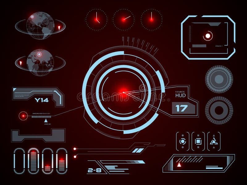 Futuristic Touch Screen User Interface HUD Stock Illustration ...