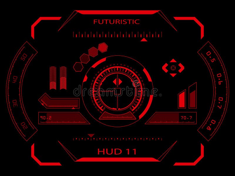 Futuristic Touch Screen User Interface HUD Stock Illustration ...