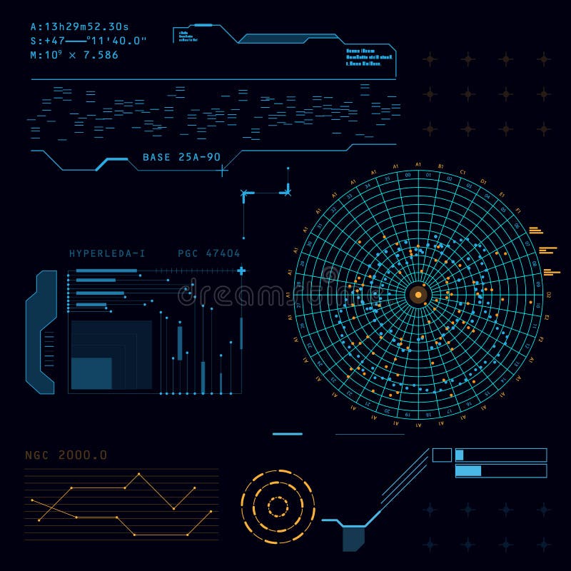 Futuristic Touch Screen User Interface HUD Stock Vector - Illustration ...