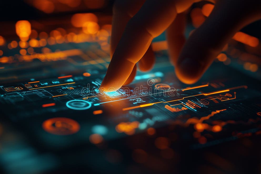 Futuristic Touchscreen Interface Design Stock Illustration ...