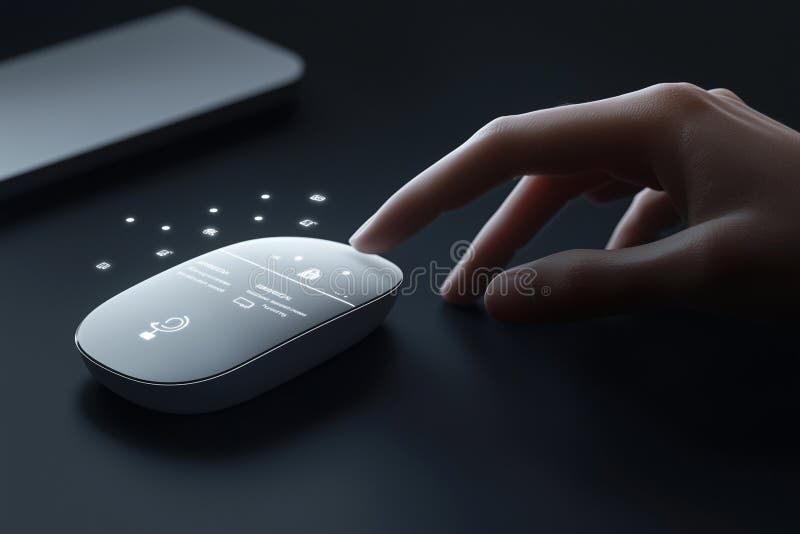 Futuristic Touchscreen Mouse Concept Stock Illustration - Illustration ...