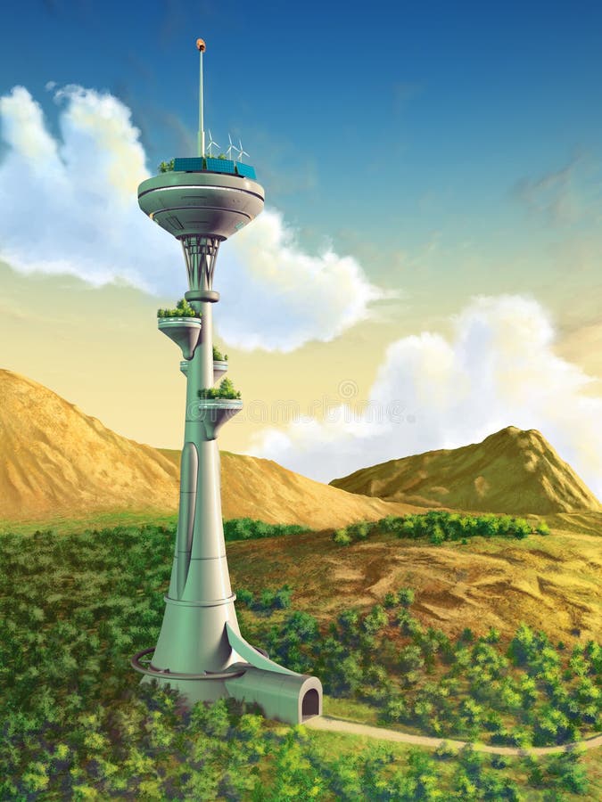 Futuristic Tower Royalty Free Stock Photo - Image: 18963915