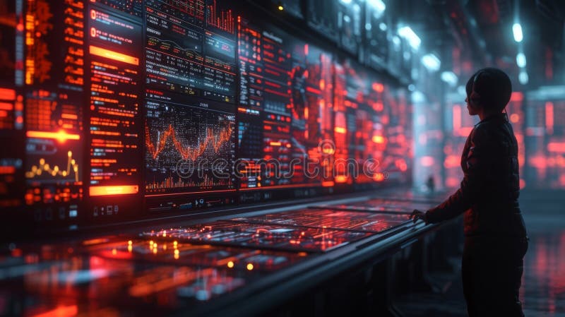A Futuristic Trading Floor is Depicted in the Sixth Image with Traders ...