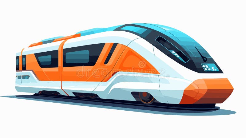 Futuristic Train Sleek Design Flat Vector Modern Stock Vector ...